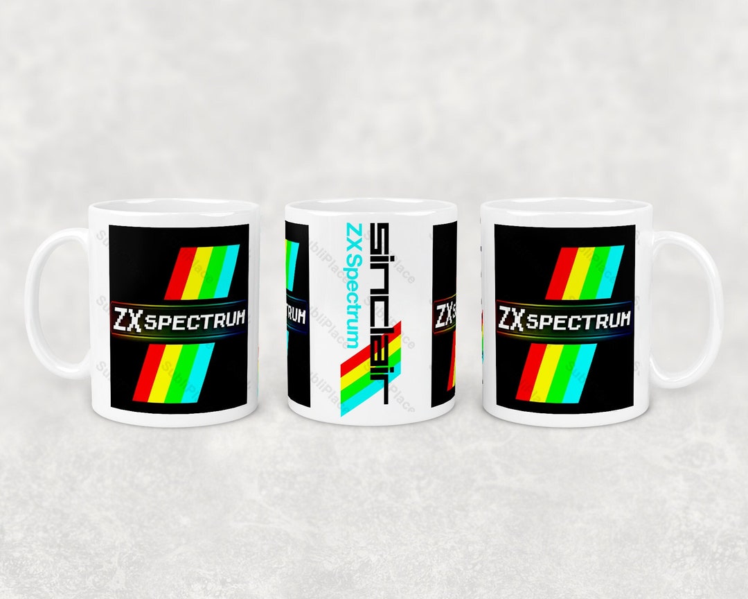 Sinclair ZX Spectrum Computer Video Game System Logo on 11 Oz Coffee ...