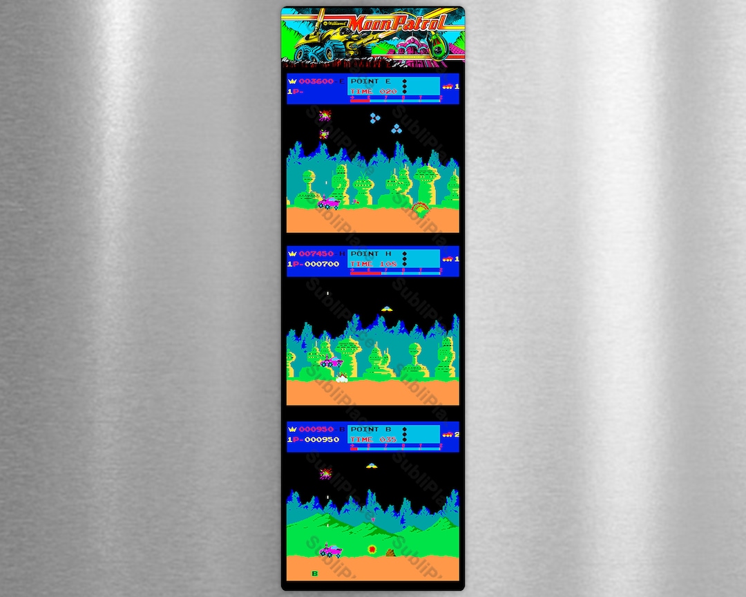 Moon Patrol Arcade Game Marquee With 3 Screenshots on - Etsy
