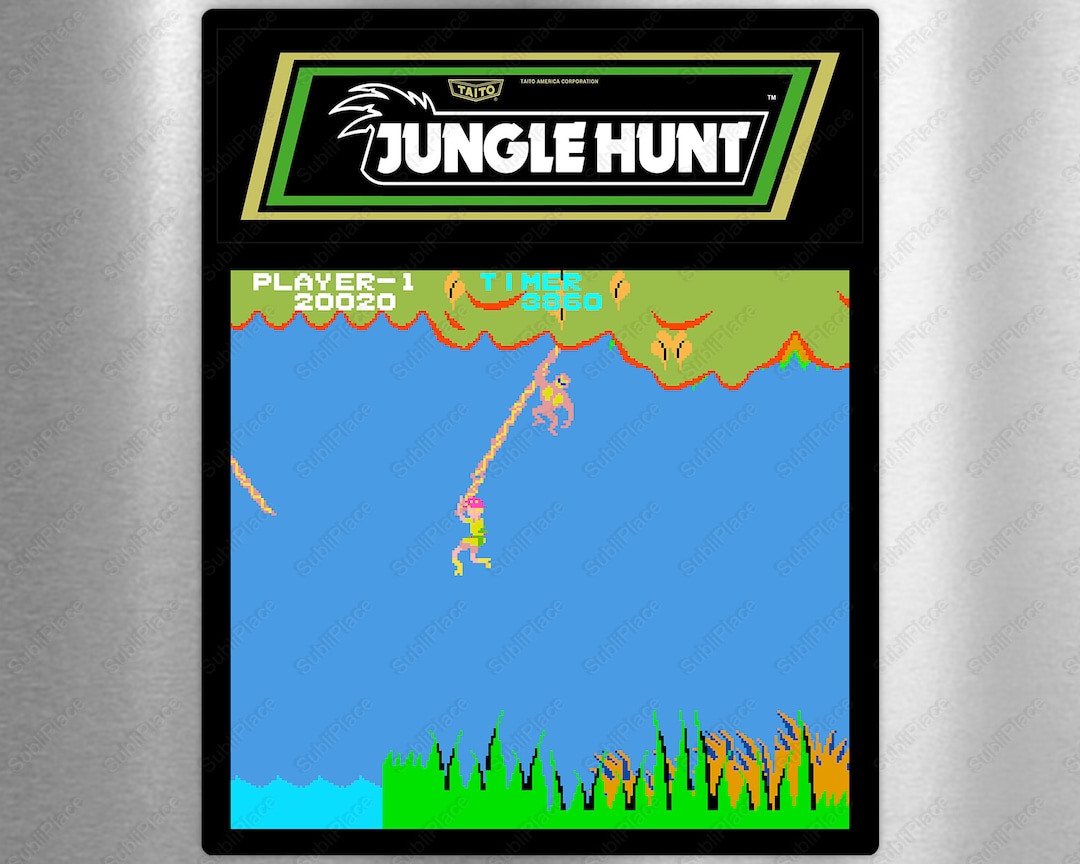Jungle Hunt Arcade Game Marquee & Screenshot 8x10 Metal Plate High ...