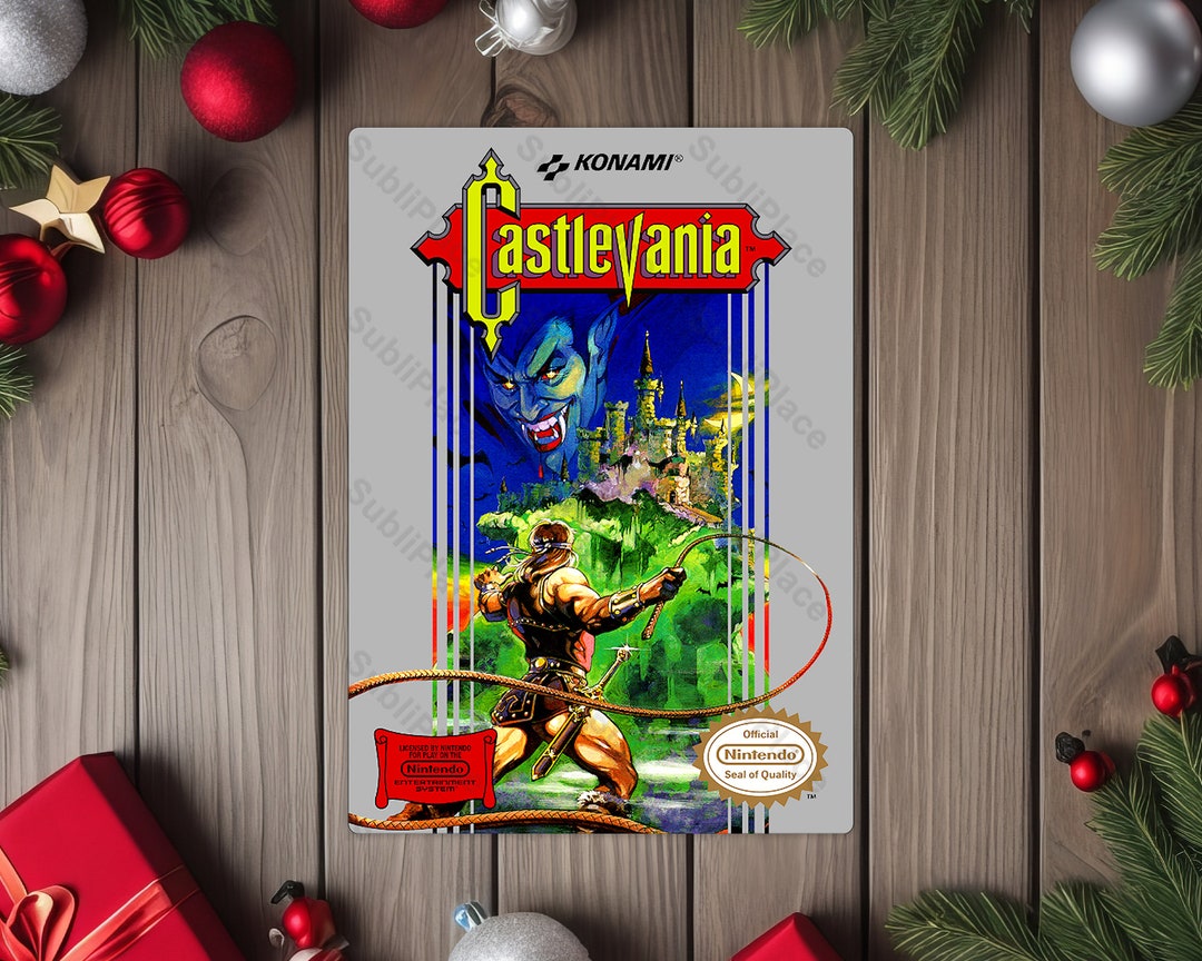 NES Castlevania Box Cover Video Game Image on a 5"x7" Metal Plate ...