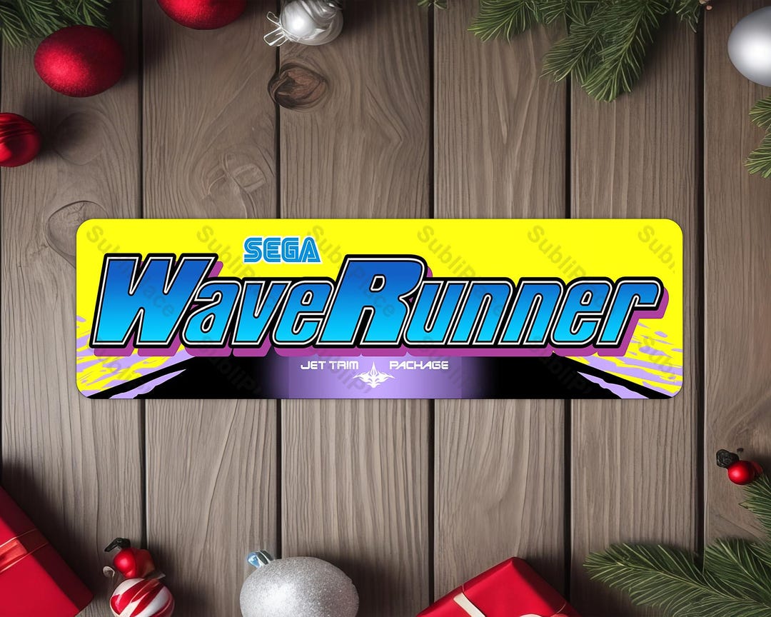 Wave Runner Arcade Game Marquee Image on a 4"x13.5" Metal Plate - High ...