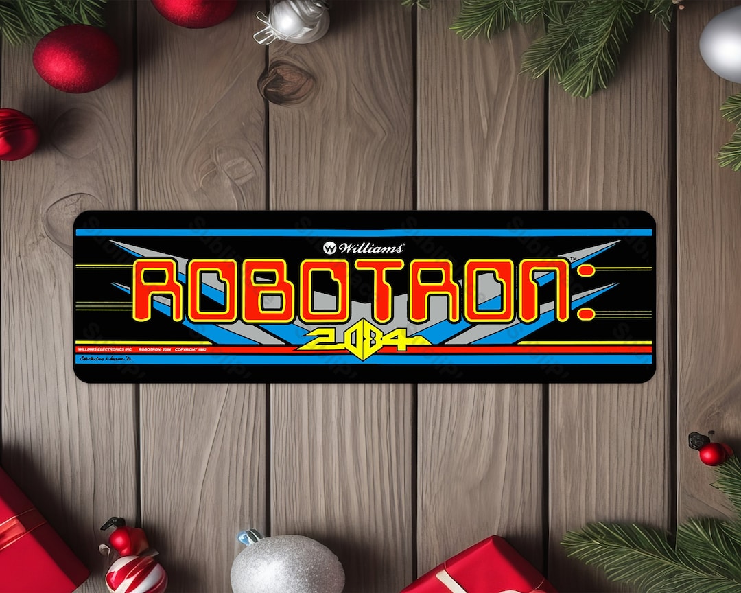 Robotron 2084 Arcade Game Marquee 4"x13.5" Metal Plate - High Gloss ...