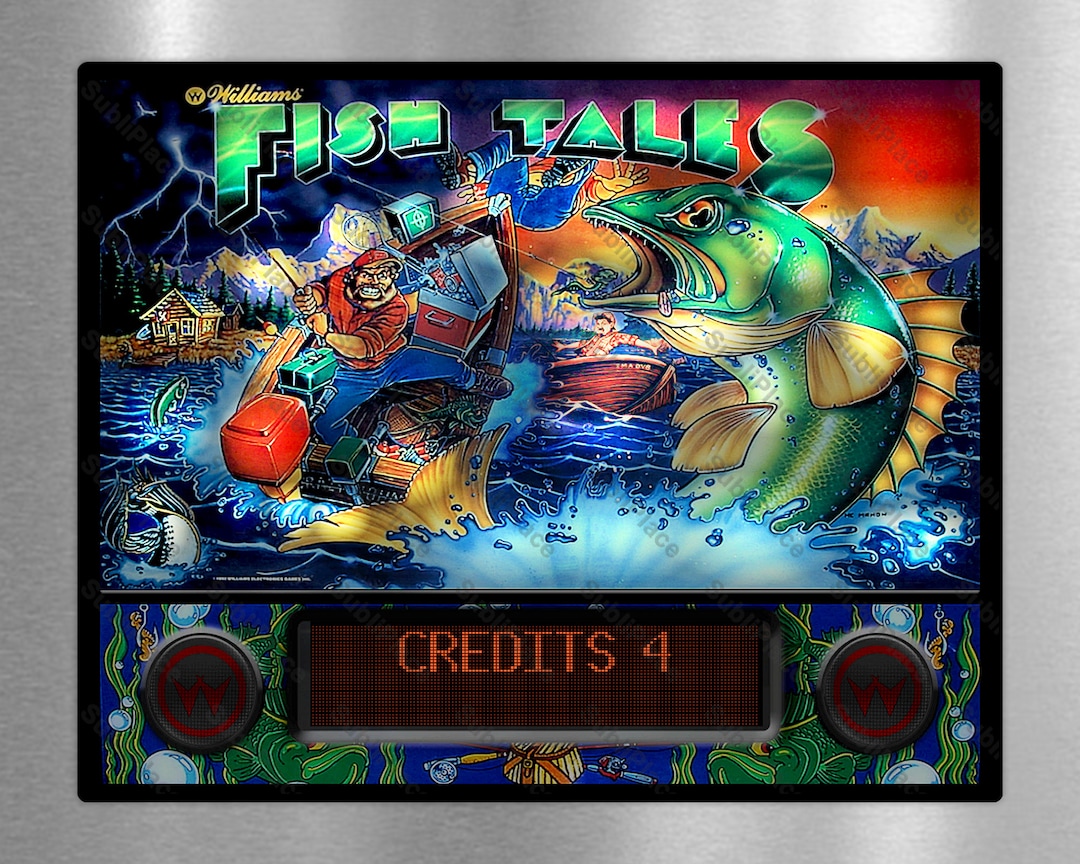 Fish Tales Pinball Arcade Game Backglass Image on a - Etsy