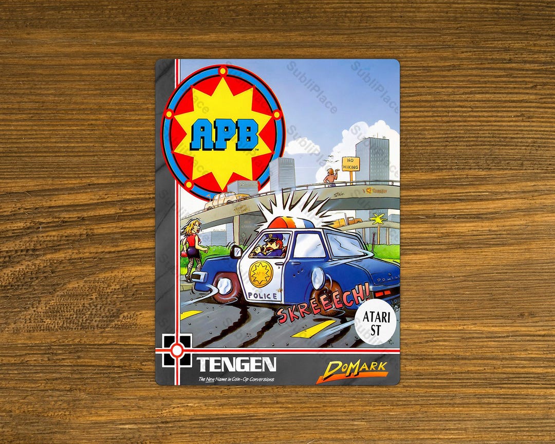 Atari ST APB Video Game Box Cover Image on a Fridge Magnet 3"x4" Metal ...