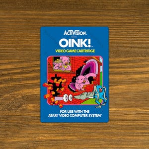 Oink! Atari 2600 Box Cover Video Game Image on a Fridge Magnet 2.5"x3.5 ...