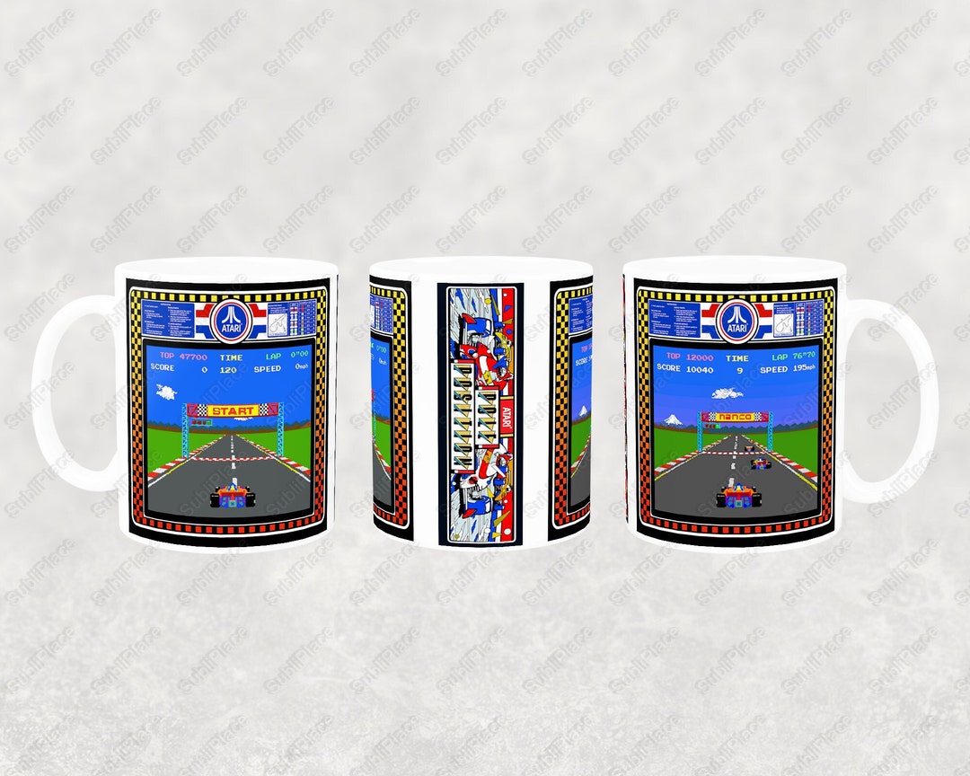 Pole Position Arcade Game Marquee, Bezel and Screenshots 11 Oz Coffee ...