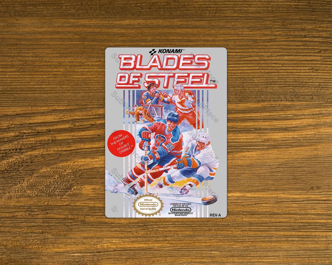 Blades of Steel- NES Box Cover Video Game Image on Fridge Magnet 2.5"x3 ...