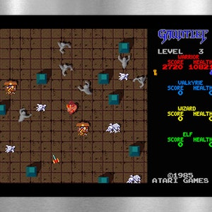 Gauntlet Arcade Game 2720 Screenshot 8x10 Metal Plate High Gloss With ...