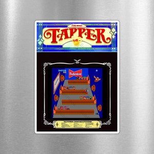 Tapper Arcade Game Fridge Magnet 3"x4" Metal Plate - Marquee, Bezel ...