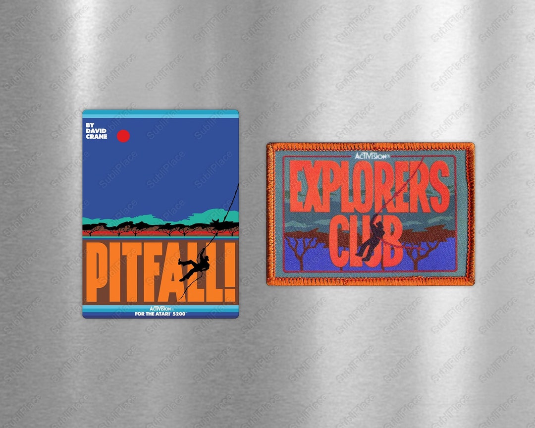 Atari 5200 Pitfall Box Cover & Activision Explorers Club Replica Fridge ...
