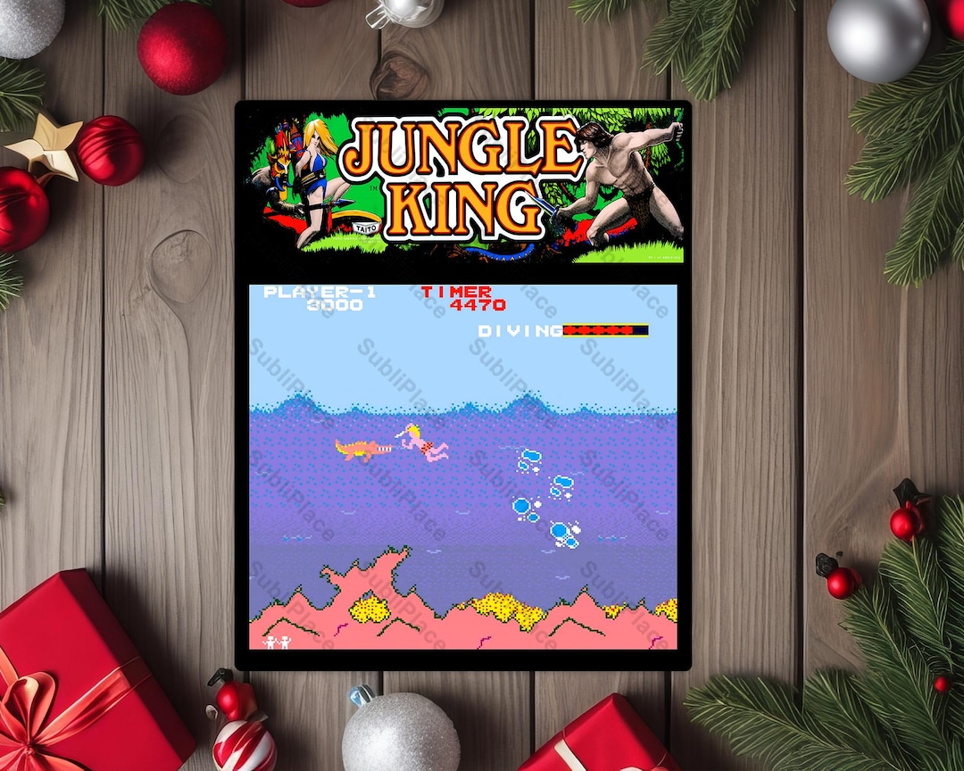 Jungle King Arcade Game Marquee & Screenshot Image on a 8"x10" Metal ...