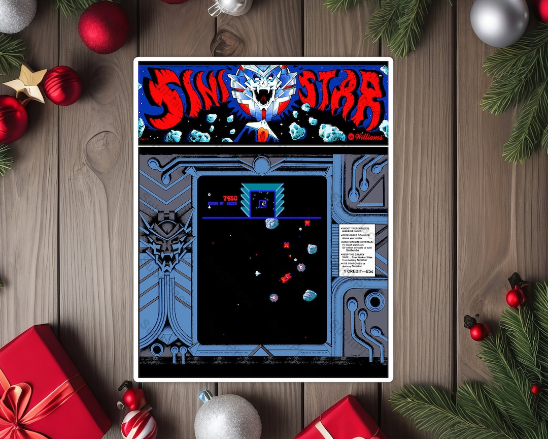 Sinistar Arcade Game Marquee, Bezel & Screenshot 8"x10" Metal Plate ...