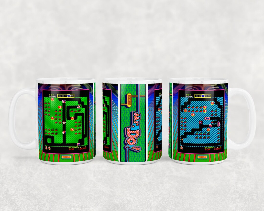 Mr. Do! Arcade Game 15 Oz Coffee Mug - Has Bezel With Screenshot on ...