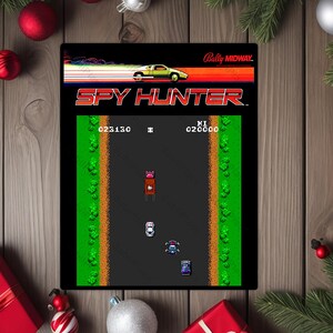 Spy Hunter Arcade Game Car Marquee & Screenshot 8"x10" Metal Plate ...