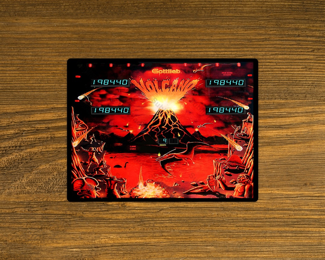 Volcano - Pinball Backglass Image - Arcade Game Fridge Magnet 3"x4 ...