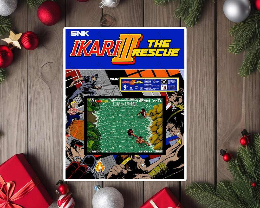 Ikari 3 the Rescue Arcade Game Marquee, Bezel & Screenshot Image on a 8 ...