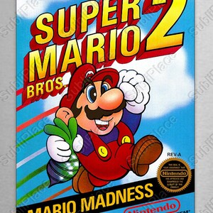 Set of 4 Mario & Super Mario Bros. NES Box Cover Video Game Fridge ...