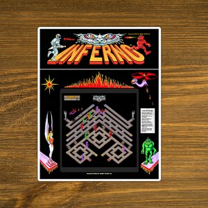 Inferno Arcade Game Marquee, Bezel & Screenshot 8"x10" Metal Plate ...