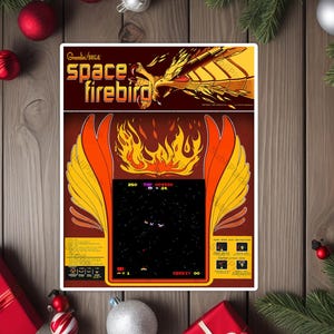 Space Firebird Arcade Game Marquee, Bezel & Screenshot Image on a 8"x10 ...