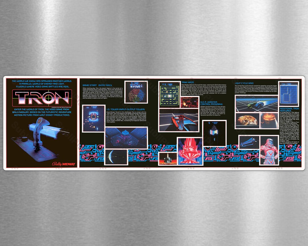 Tron Arcade Game 4-page Flyer Promo Art 5.5x17.5 - Etsy