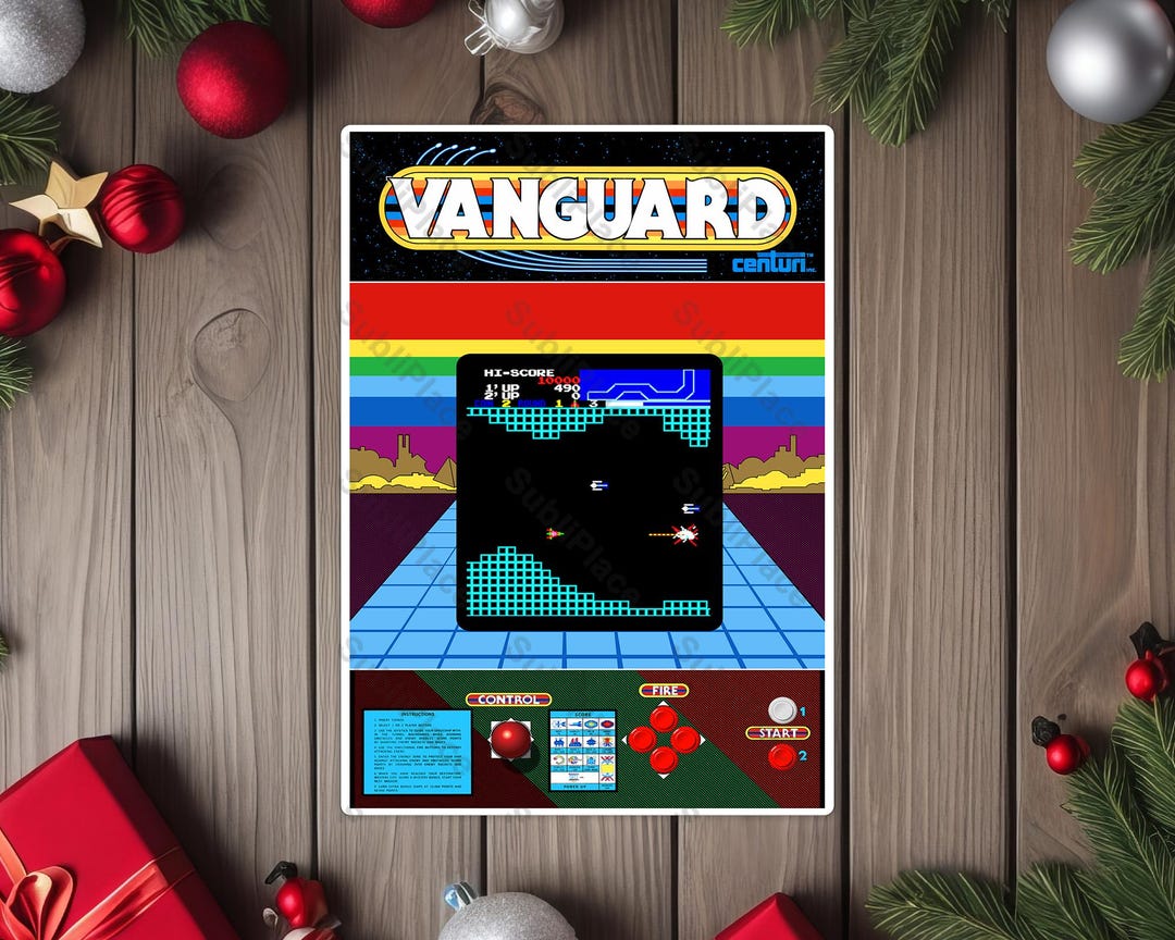 Vanguard Arcade Game Marquee, Bezel, Screenshot & Control Panel Image ...
