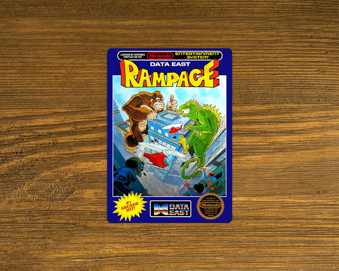 Rampage NES Box Cover Video Game Fridge Magnet 2.5"x3.5" Metal Plate ...