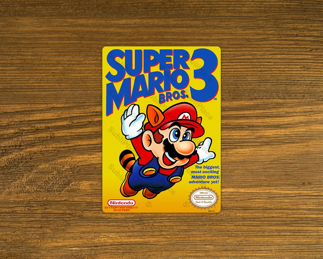 Super Mario Bros. 3 NES Box Cover Video Game Image on a Fridge Magnet 2 ...