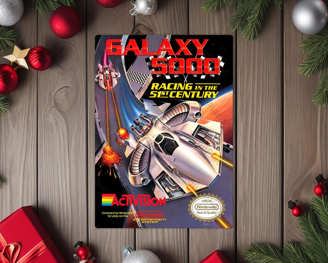NES Galaxy 5000 Box Cover Video Game Image on a 5"x7" Metal Plate ...