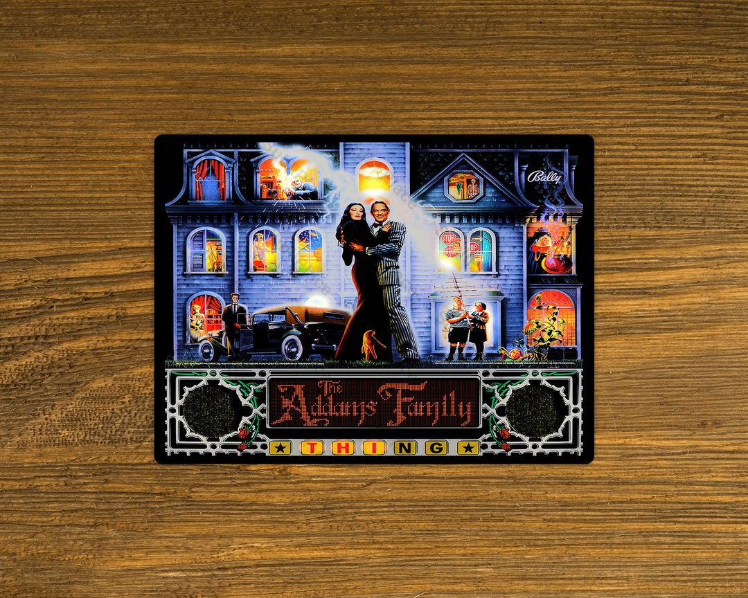 The Addams Family Bally 1992 Pinball Backglass Image Arcade Game Fridge ...