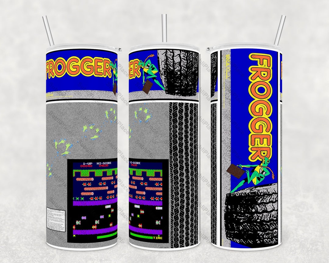 Frogger 20oz Tumbler Arcade Game Art 2 Marquees, Bezel & Gameplay ...