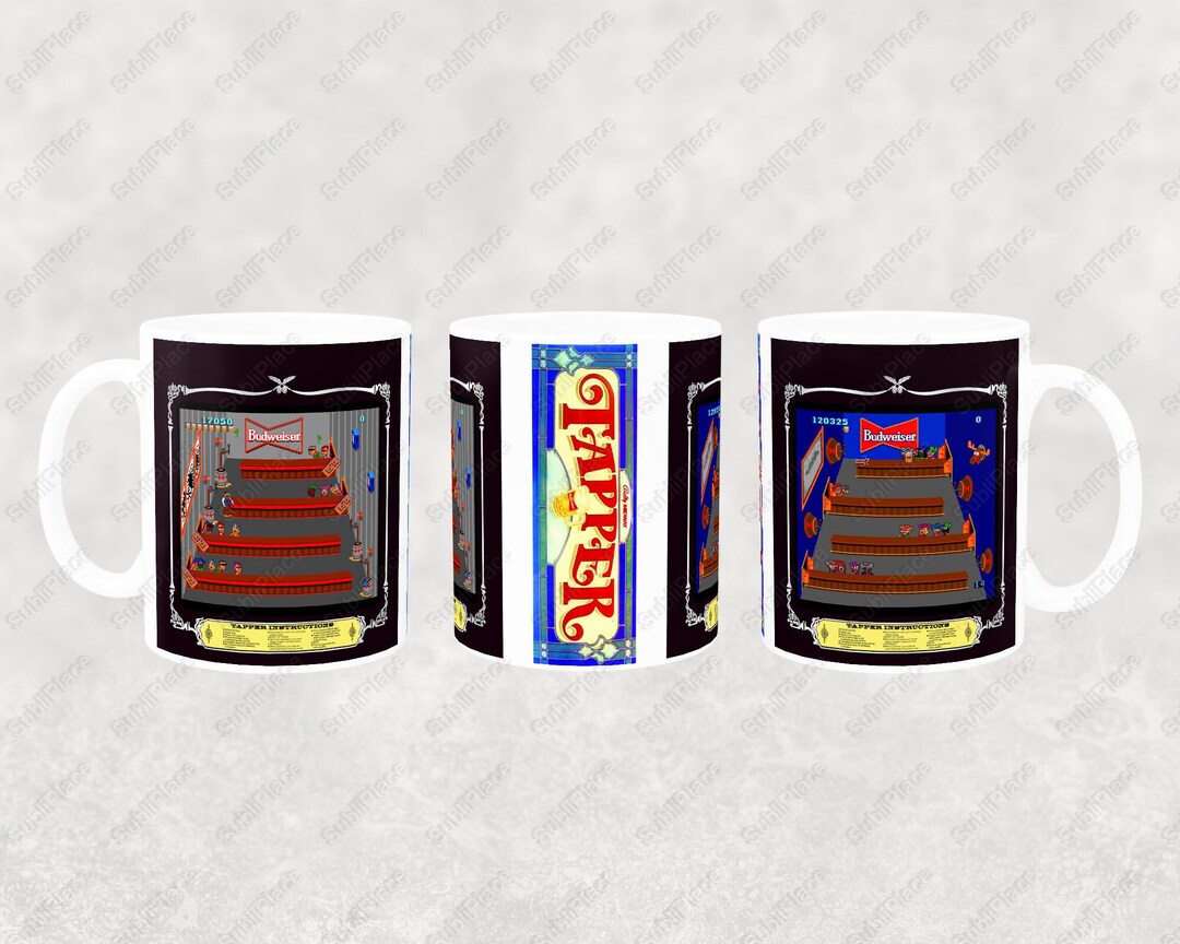 Tapper Arcade Game Marquee Bezel and Screenshots 11 Oz Coffee - Etsy