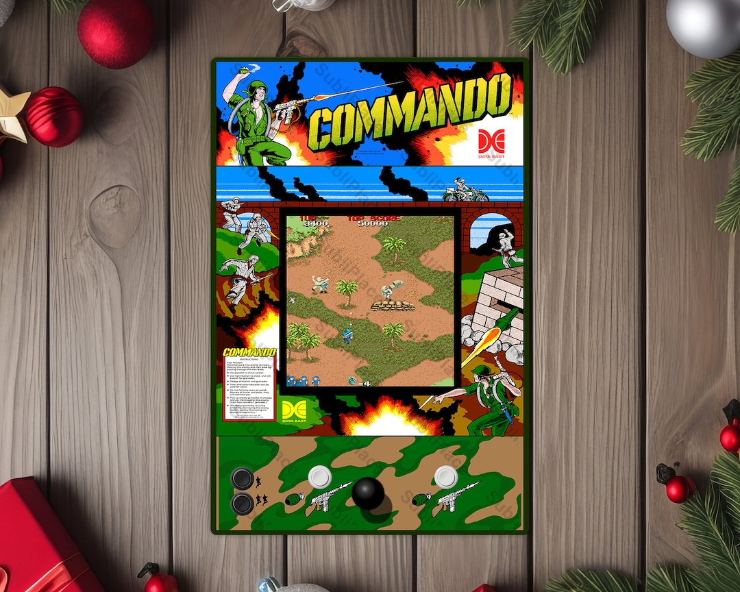 Commando Arcade Game Marquee, Bezel, Screenshot & Control Panel Image ...