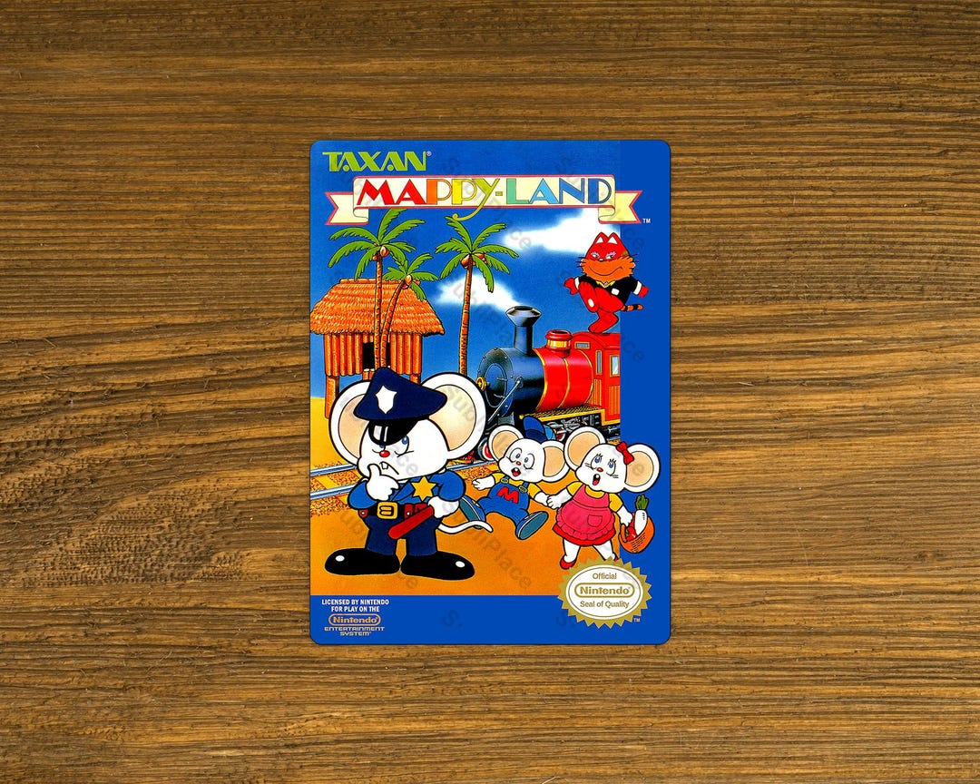 Mappy-land NES Box Cover Video Game Fridge Magnet 2.5"x3.5" Metal Plate ...