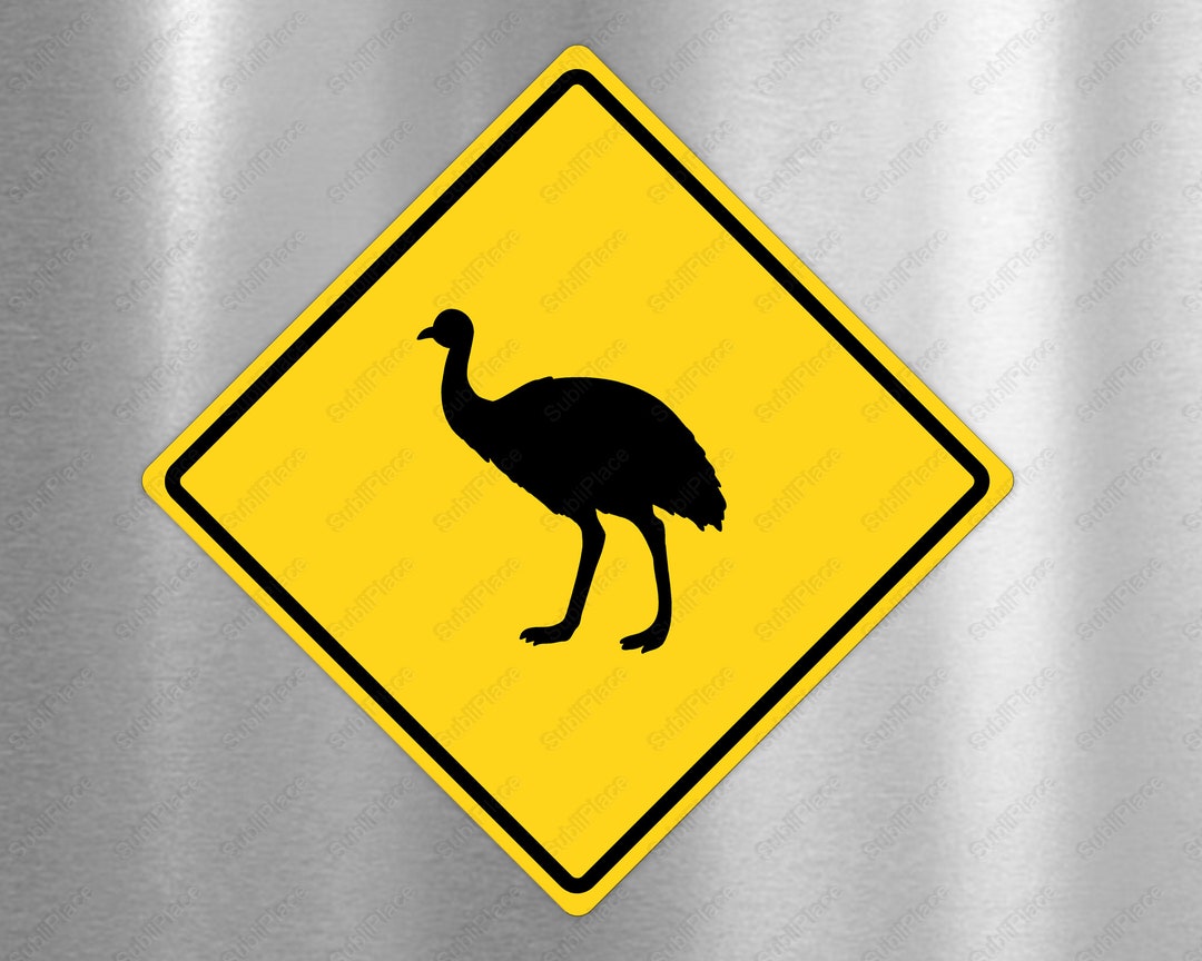 Emu Crossing Sign Metal Plate 8 Long Sides - Etsy
