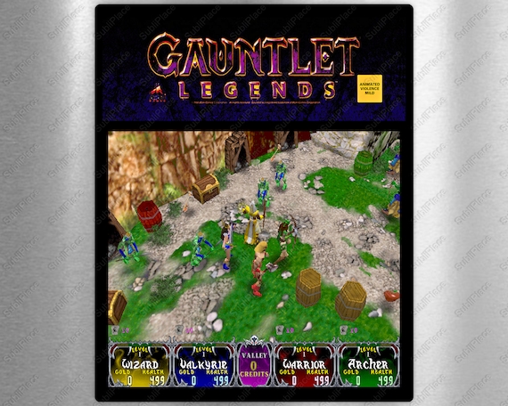 Gauntlet Legends Arcade Game Marquee & Screenshot | Etsy