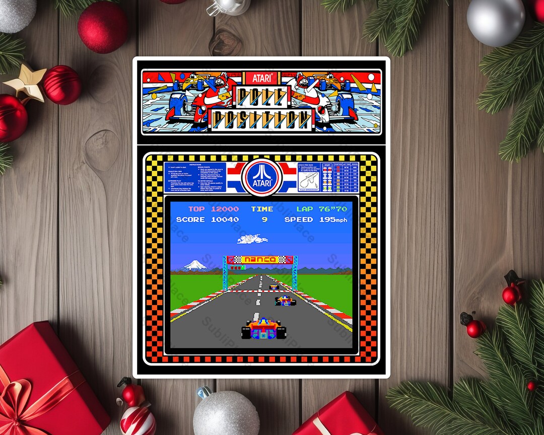 Pole Position Arcade Game Marquee, Bezel & Screenshot 8"x10" Metal ...