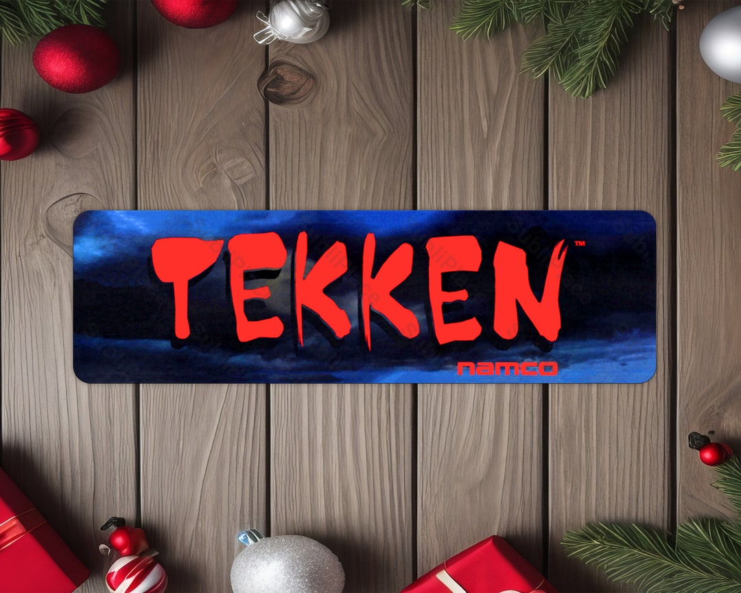 Tekken Arcade Game Marquee 4"x13.5" Metal Plate - High Gloss With ...