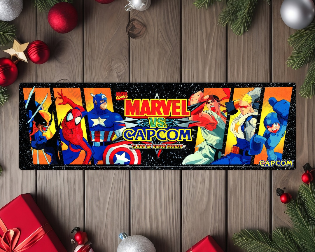 Marvel Vs Capcom Arcade Game Marquee 5.5x17.5 Custom Metal Plate High ...
