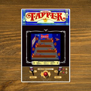 Tapper Arcade Game Marquee, Bezel, Screenshot & Control Panel Image on ...