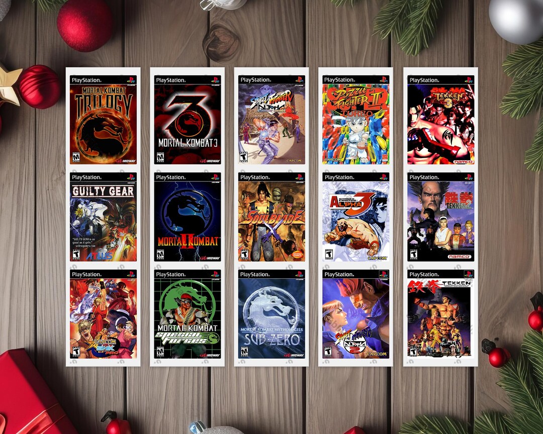 Set of 15 Playstation PS1 Box Cover Image Stickers - Stickers Are 1.65 ...