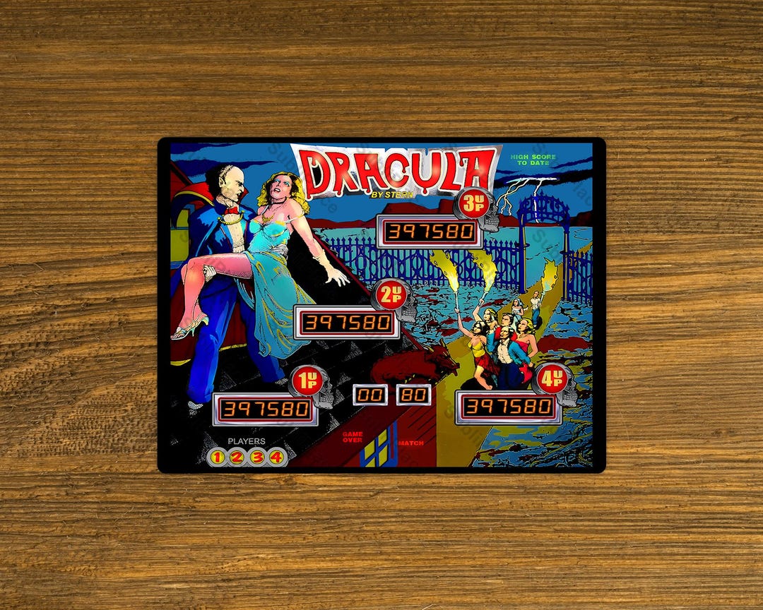 Dracula - Pinball Backglass Image Arcade Game Fridge Magnet 3"x4" Metal ...