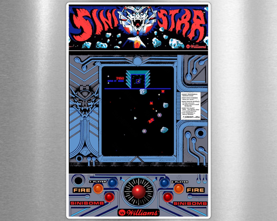 Sinistar Arcade Game Marquee, Bezel, Screenshot & Control Panel Image ...
