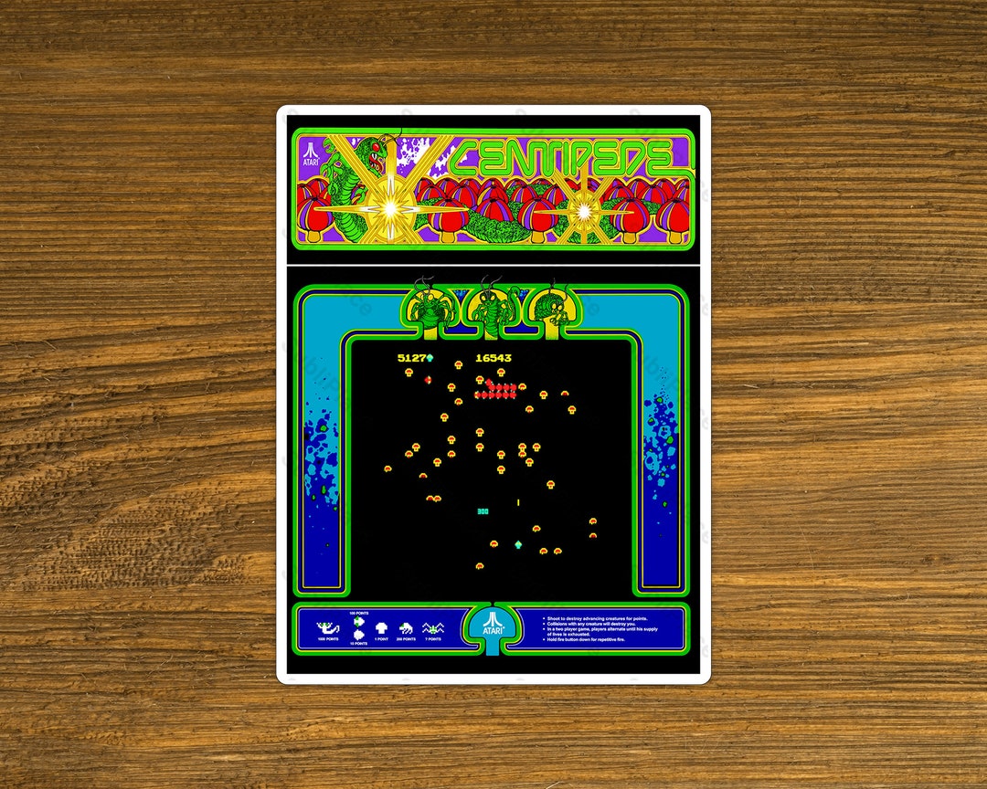 Centipede Arcade Game Fridge Magnet 3" X 4" Metal Plate - Marquee ...