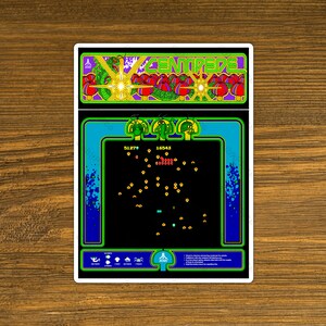 Centipede Arcade Game Fridge Magnet 3" X 4" Metal Plate - Marquee ...