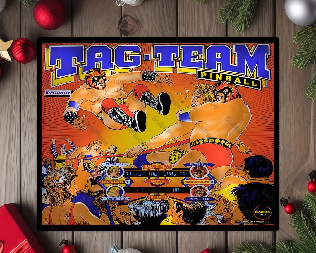 Tag-team Pinball - Pinball Arcade Game Backglass Image on a 8"x10 ...