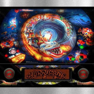 Hurricane Pinball Arcade Game Backglass Image on a - Etsy