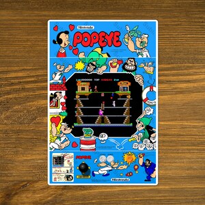 Popeye Arcade Game Marquee, Bezel, Screenshot & Control Panel Image on ...