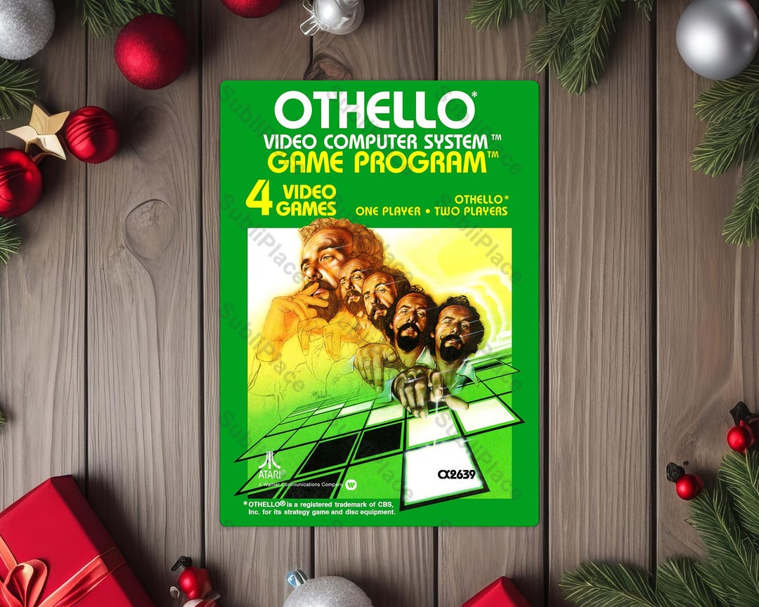 Atari 2600 Othello Box Cover Video Game Image on a 5"x7" Metal Plate ...