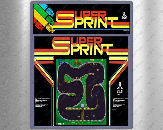 Super Sprint Arcade Game Marquee Bezel & Screenshot - Etsy