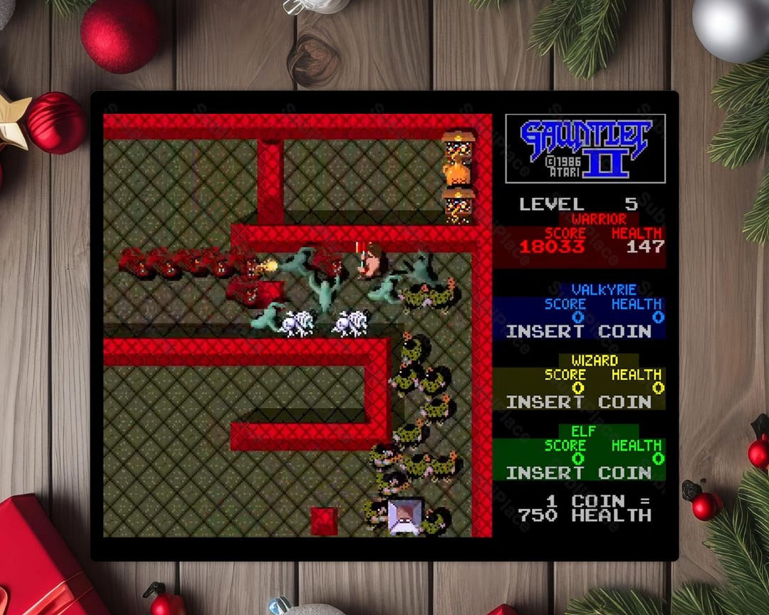 Gauntlet II Arcade Game 18033 Screenshot Image on a 8"x10" Metal Plate ...